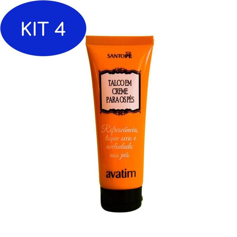 Kit 4 Talco Em Creme Para Os Pes 80 G - Santo Pe - Avatim Cheiros Da ...