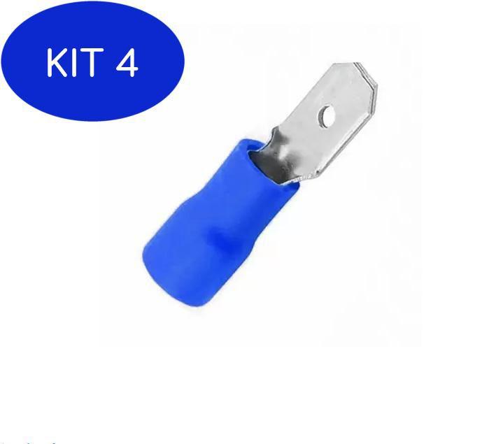 Kit 4 Terminal Isolado Macho Azul 1,5 A 2,5Mm - 50 Unidades - Terminais ...