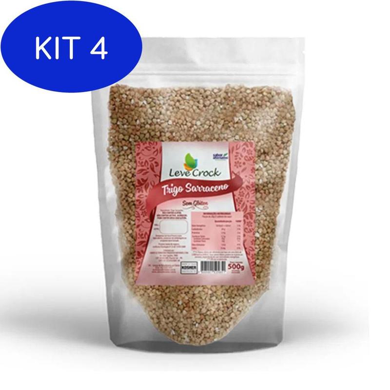 Kit 4 Trigo Sarraceno Graos 500G Sem Gluten Sem Lactose Leve - Leve ...