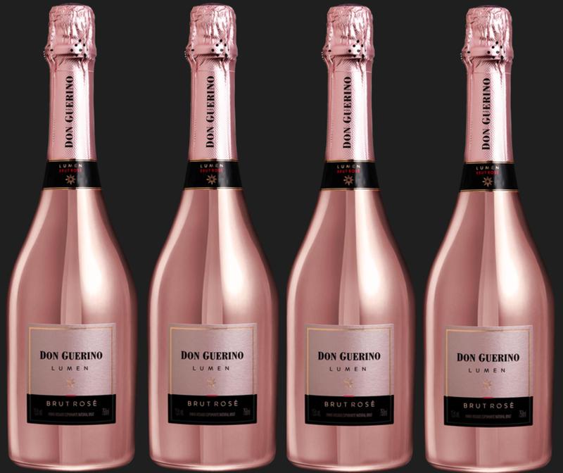 Kit 4 Un Espumante Don Guerino Lumen Brut Rosé 750 ml - Espumante ...