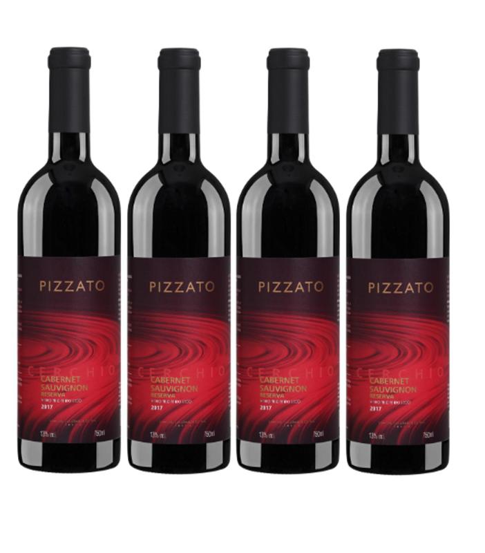 Kit 4 Un Vinho Pizzato Cerchio Reserva Cabernet Sauvignon 750 ml ...