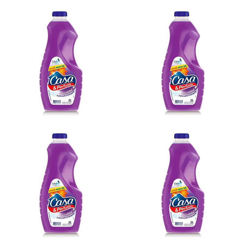 Kit 4 Und Casa & Perfume Sensualidad Perfuma Prolongada Uso Geral 2l ...