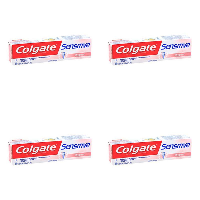 Kit 4 Und Creme Dental Colgate Sensitive Original Refrescante 100g ...