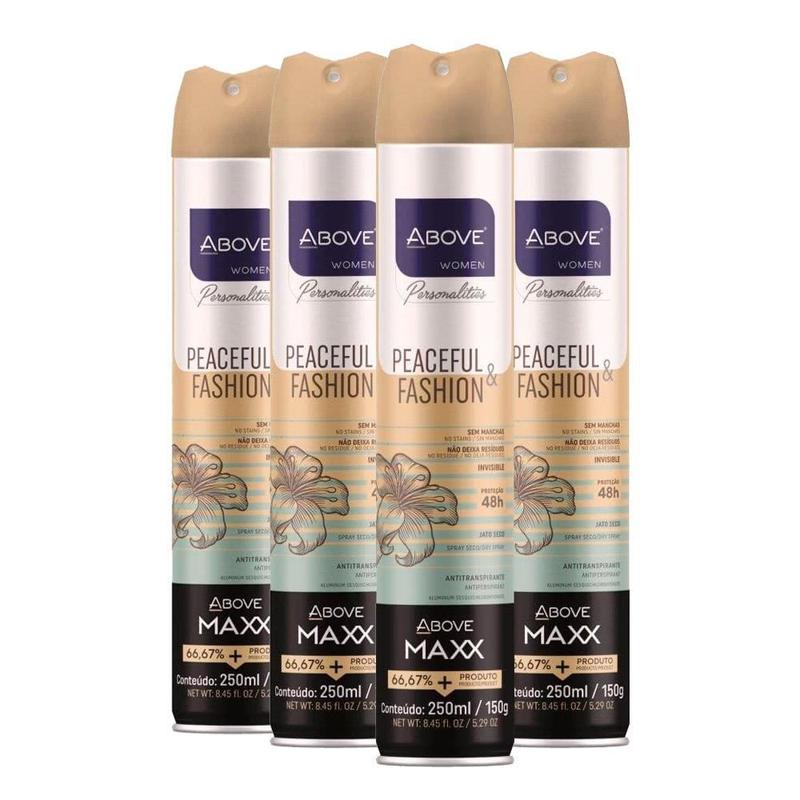 Kit 4 und.Desodorante Aerosol Above Women Maxx Person Fierce & Savage ...