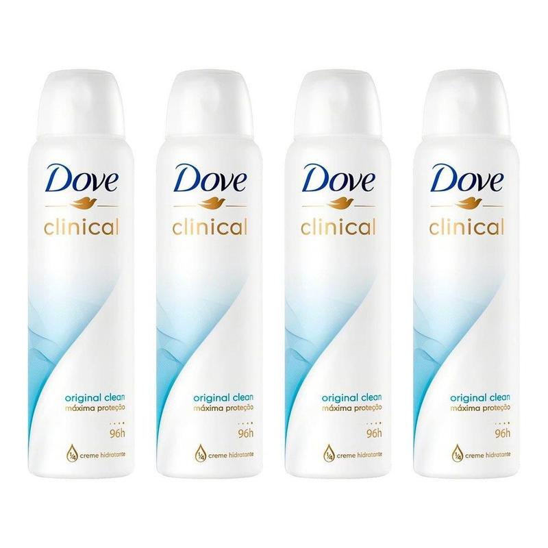 Kit 4 und.Desodorante Dove Aerosol Women Clinical Original 150ml ...