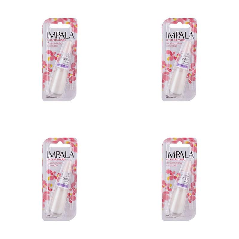 Kit 4 Und Esmalte Impala Transparente Top Pop A Cor Da Moda 7,5ml ...