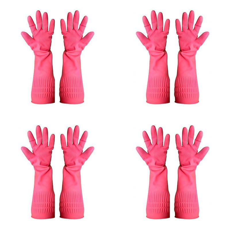 Kit 4 Und Luva Latex Ranhurada Volk Rosa Tamanho M 2 Und - Volk Do ...