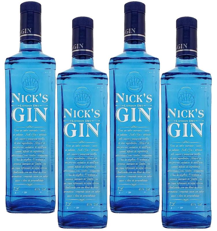 Kit 4 Unidades Gin Nicks 1 Litro Cada - Ibp - Cerveja - Magazine Luiza