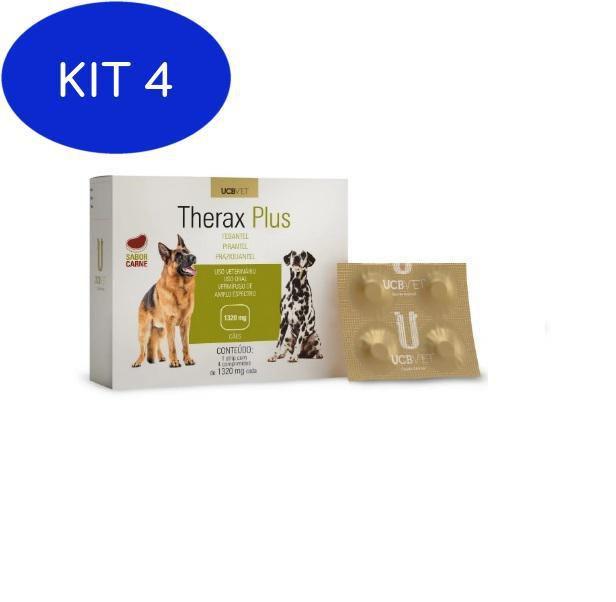 Kit 4 Vermífugo Para Cães Therax Plus Ucb Com 4 Comprimidos - Ucbvet ...