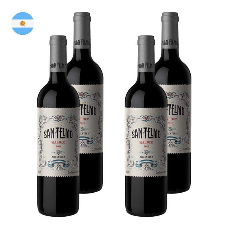 Kit 4 Vinhos San Telmo Malbec Tinto Argentina 750ml - Vinho - Magazine ...
