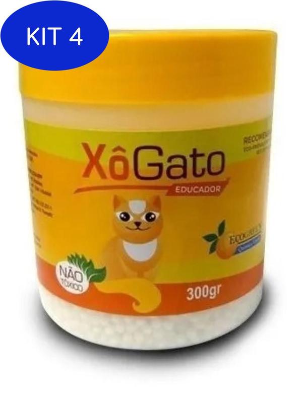 Kit 4 Xo Gato Educador 300G - Repelente Espanta Quimiagri - Educador Sanitário - Magazine Luiza