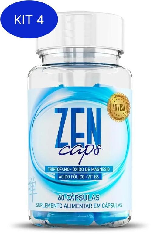 Kit 4 Zen Caps 60 Caps Único Original Oficial - Cápsulas de Bebidas - Magazine Luiza