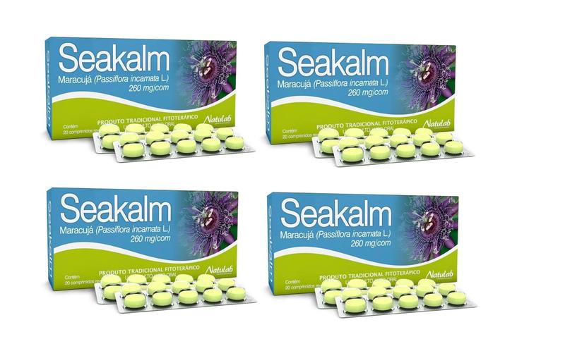 Kit 4cxs Seakalm Calmante Natural Maracujá Natulab - Passiflora ... Kit 4cxs Seakalm Calmante Natural Maracujá Natulab - Passiflora ...