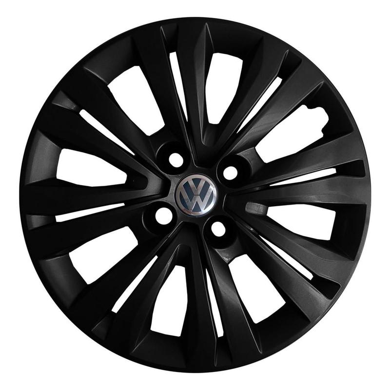 Kit 4X Calota Vw Volkswagen Aro 15 Preto 246Cp - Grid - Calota de Carro ...
