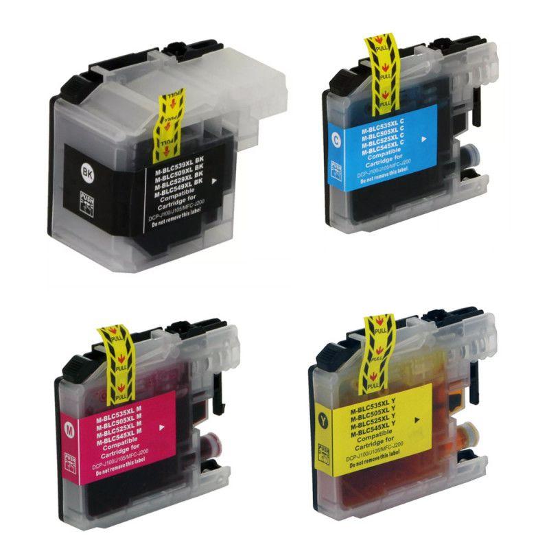 Kit 4x Cartuchos Compatíveis LC509 LC505 CMYBK 100% Novos p/ DCP-J100 ...
