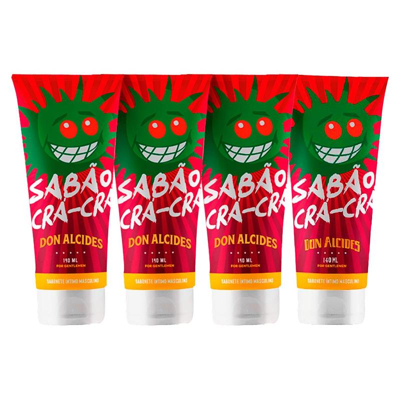 Kit 4x Sabão Crá Crá Sabonete Íntimo Masculino Don Alcides - Sabonete ...