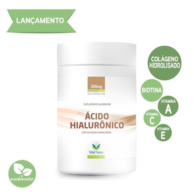 Kit 5 Ácido Hialurônico + Colágeno + Retinol + Biotina, Vitaminas C e E ...