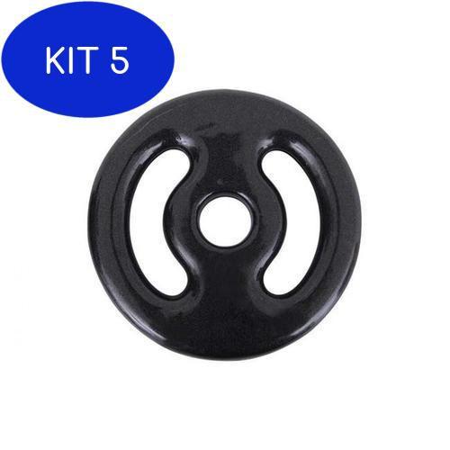 Kit 5 Anilha Emborrachada Furo Comum 1 Kg - Rino Force - Anilha ...