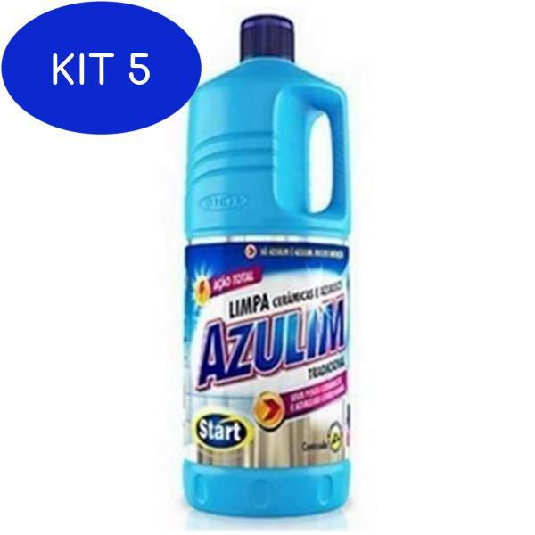 Kit 5 Azulim Limpa Ceramica Lavanda 2 Litros - Limpa Piso - Magazine Luiza