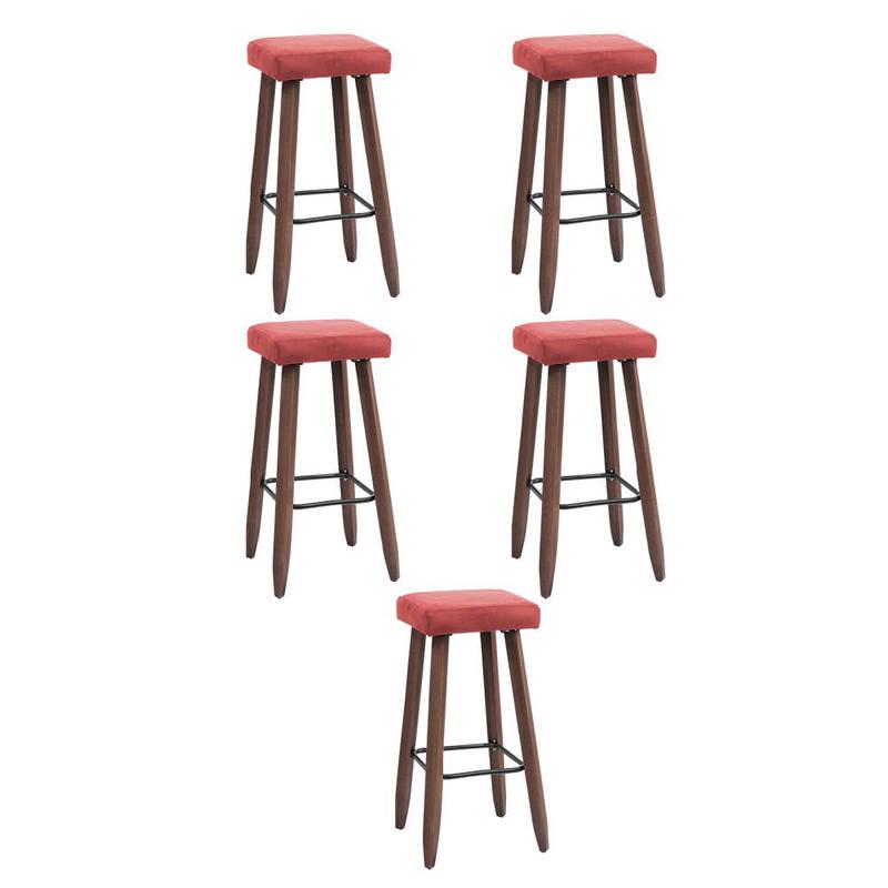 Kit 5 Banqueta Alta Dingou Para Bistrô Bar Balcão Cozinha Bancada Pé ...