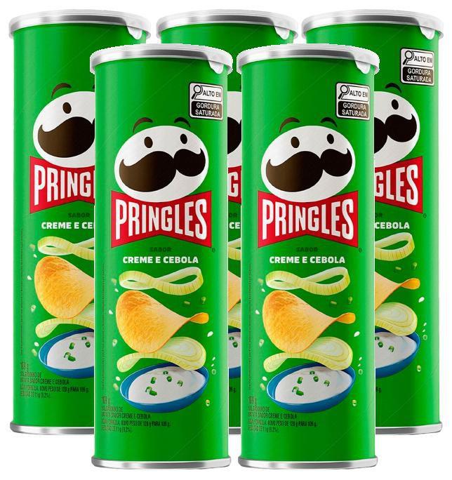 kit 5 Batata Pringles Creme & Cebola 109g - PRNGLES - Pringles ...