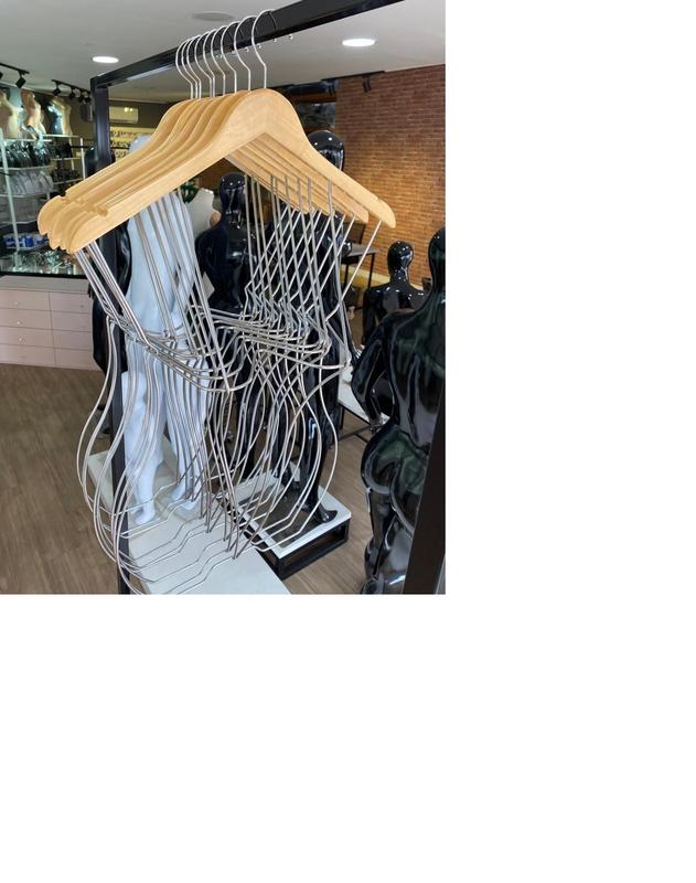 Kit 5 Cabides Silhueta Colan Madeira 3d Adulto - Shopping das Lojas ...