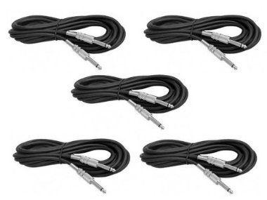 Kit 5 Cabos P10 X P10 10 Metros 687013 Violão Guitarra Teclado - o ...