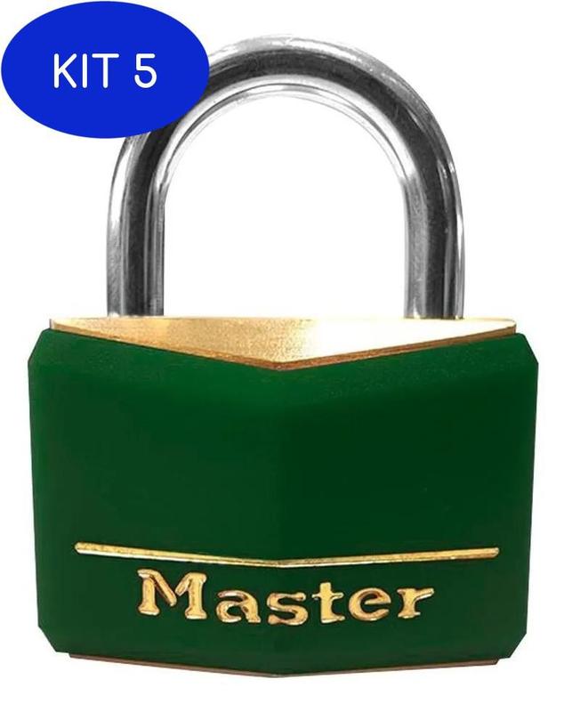 Kit 5 Cadeado De Latão 35Mm Com Haste De Aço Master Lock - Masterlock ...
