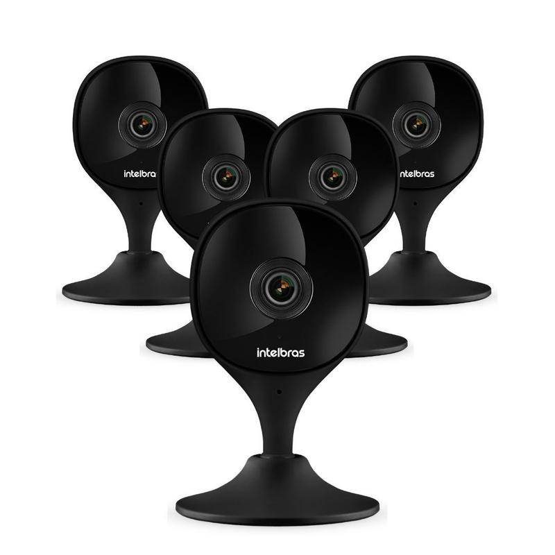 Kit 5 Câmeras Wifi IMX Black Intelbras Mibo IP Full HD Preta - Câmera ...