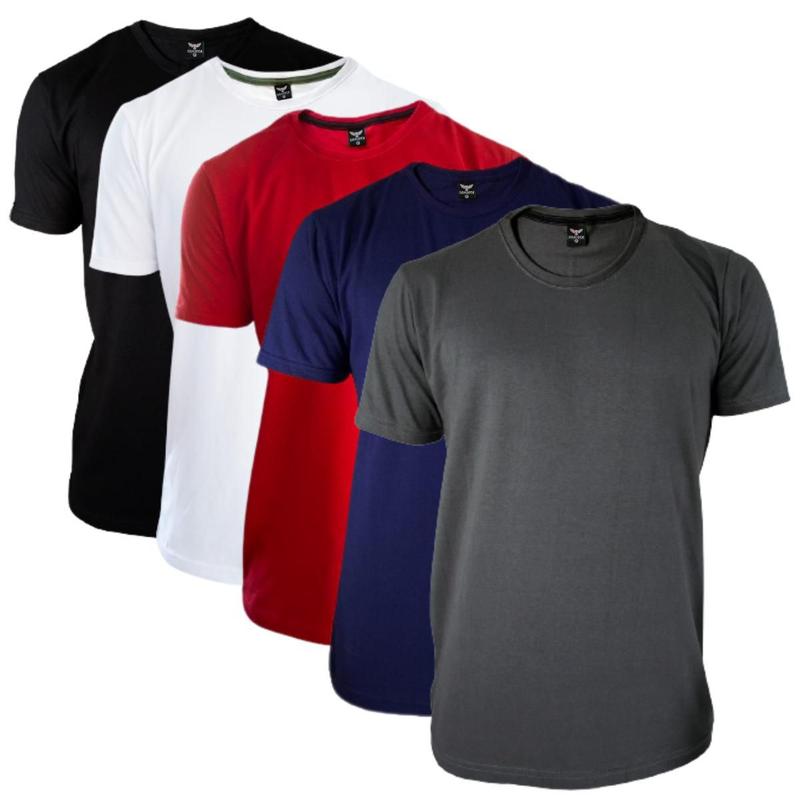 Kit 5 Camiseta Masculina Lisa Basica Academia 30.1 Sortida - DRAGOTA ...