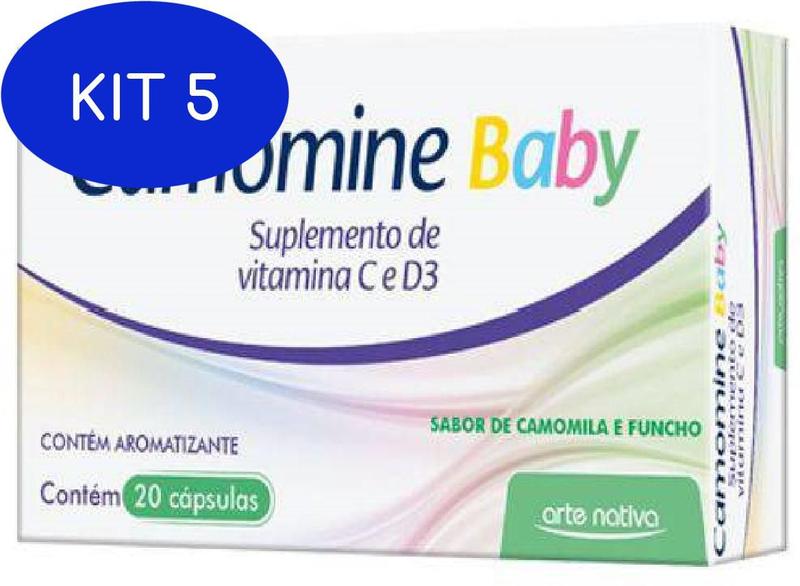 Kit 5 Camomine 20 cápsulas igual camomilina C - Medicamentos - Magazine ...
