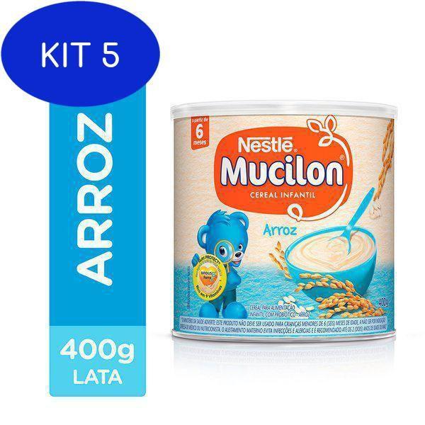 Kit 5 Cereal Infantil Mucilon Arroz, Lata, 1 Unidade Com 400G - Nestle ...
