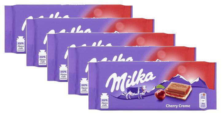 kit 5 CHOCOLATE MILKA CHERRY CREAM 100G - Chocolate / Barra de ...