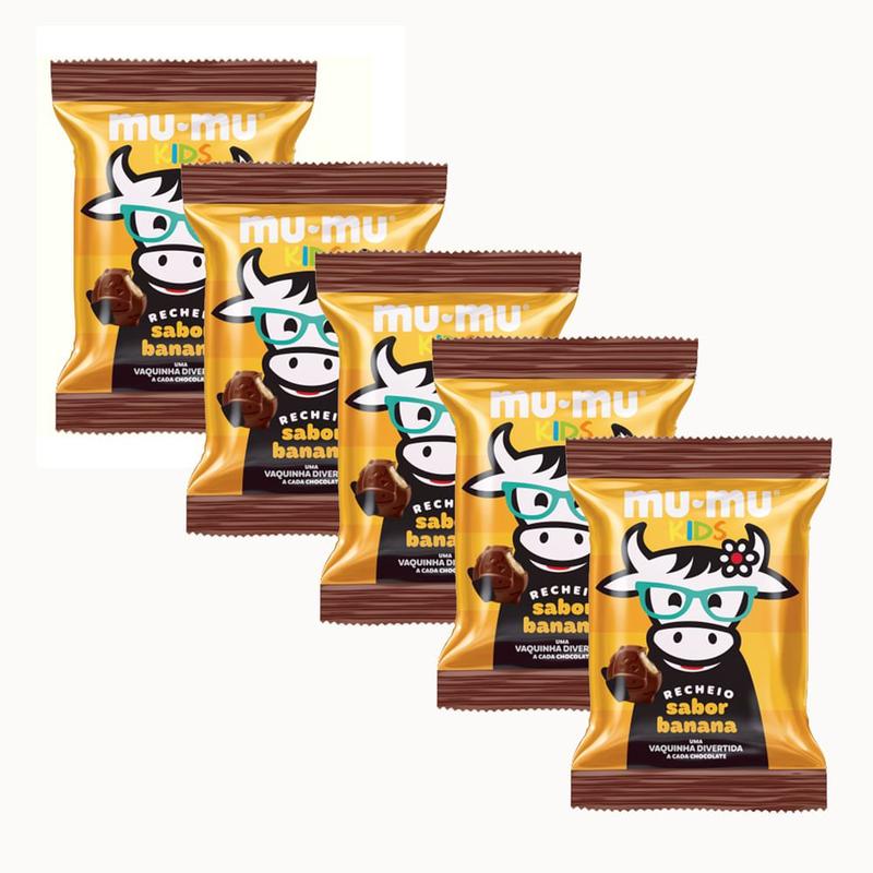 Kit 5 Chocolate Mu-Mu Kids Neugebauer Banana 15,6g - Chocolate / Barra ...