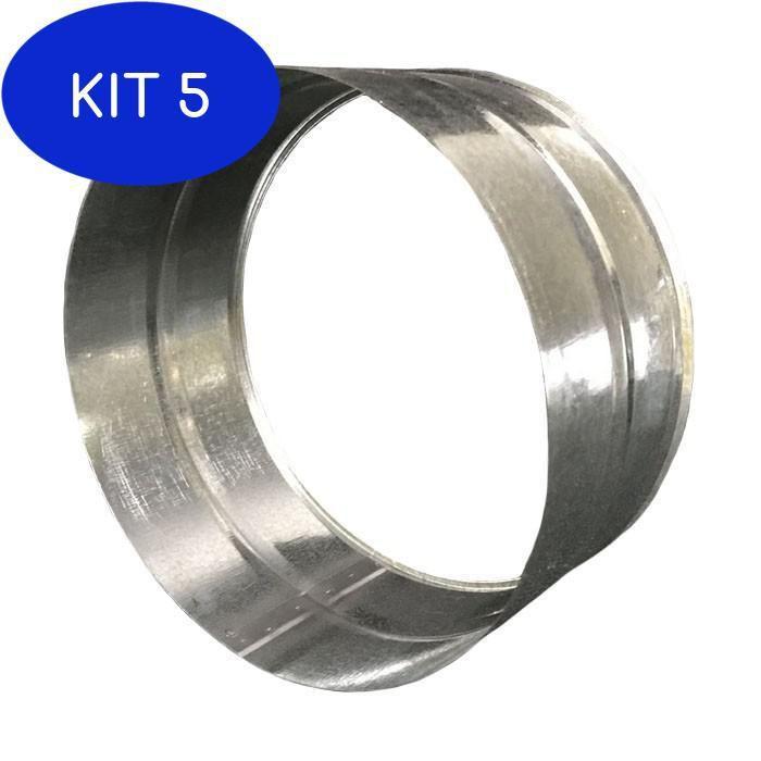 Kit 5 Colarinho Para Duto Flexível Sem Registro 7 Pol. 180Mm ...