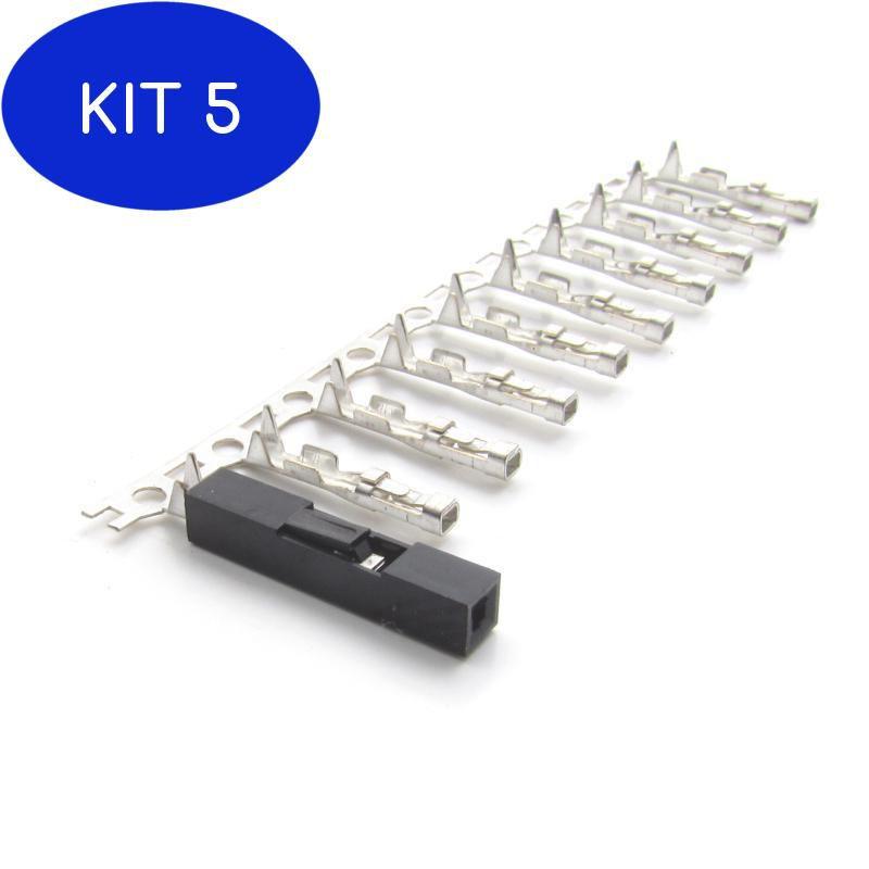 Kit 5 Conector Fêmea Jumper Para Projetos - Mj - Plug Fêmea - Magazine ...