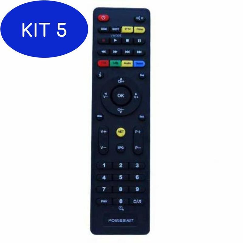 Kit 5 Controle Remoto Receptor Power Net P-900 Hd2 - SKY - Controle ...