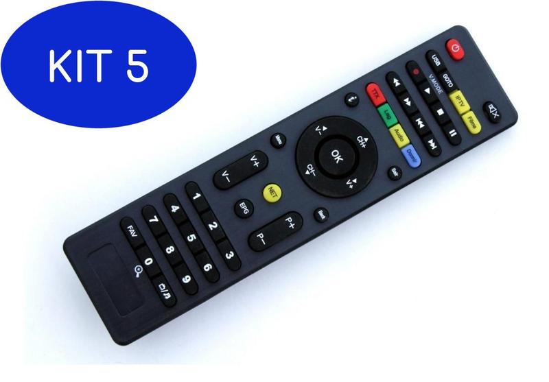 Kit 5 Controle Remoto Receptor Power Net P-990 Hd - Fbg - Controle ...