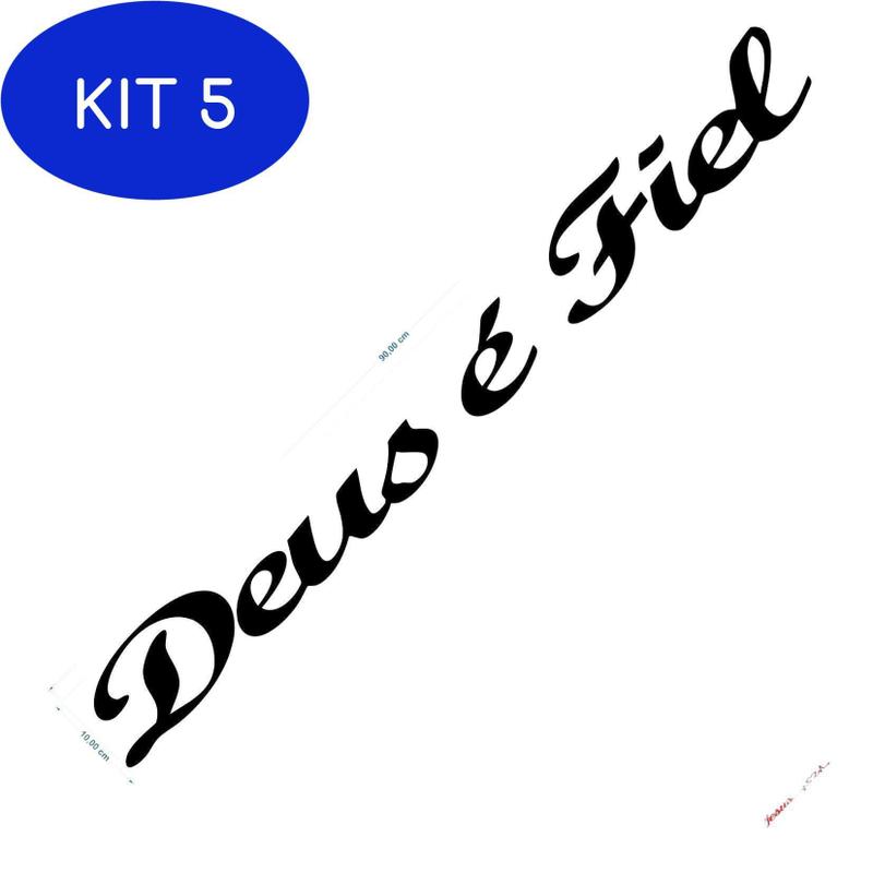 Kit 5 Deus É Fiel Adesivo Evangelico Gospel Parabrisa Carro - RB ...