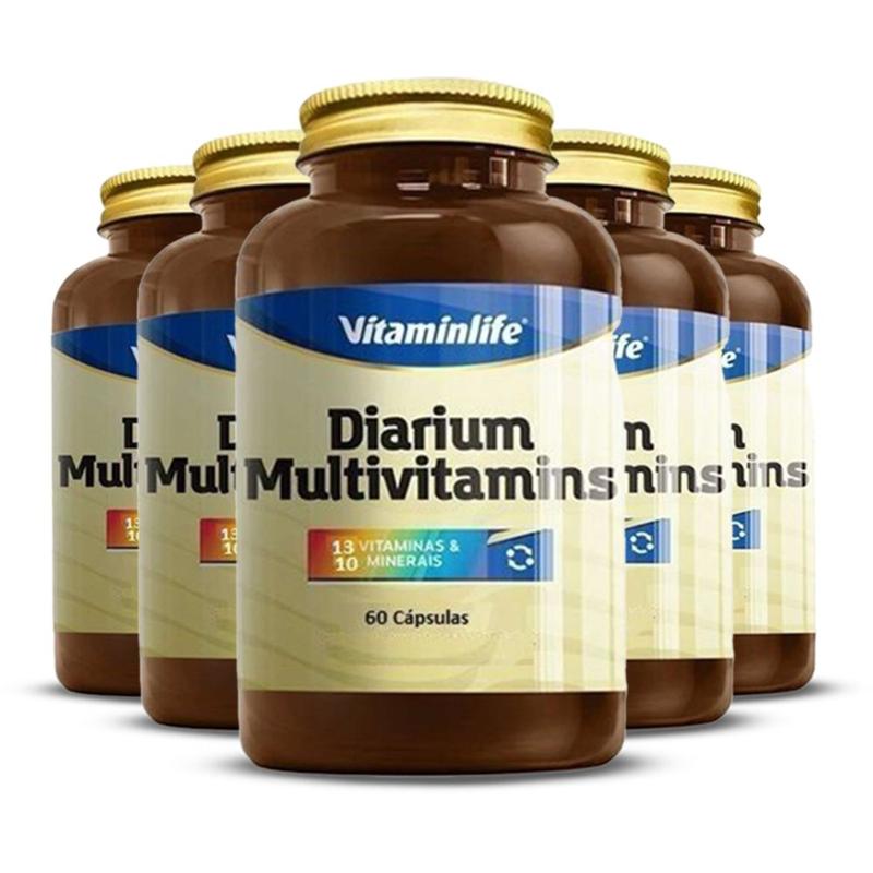 Kit 5 Diarium Multivitamins Vitaminlife 60 cápsulas - Multivitamínico ...