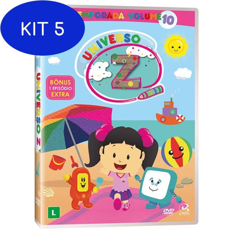 Kit 5 Dvd - Universo Z - Vol. 10 - Europa Kids - Biografias - Magazine Luiza