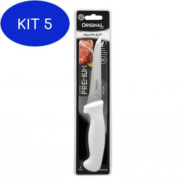 Kit 5 Facaa Pro Premium 5,7" Desossa De Carnes Em Geral - Original Line ...