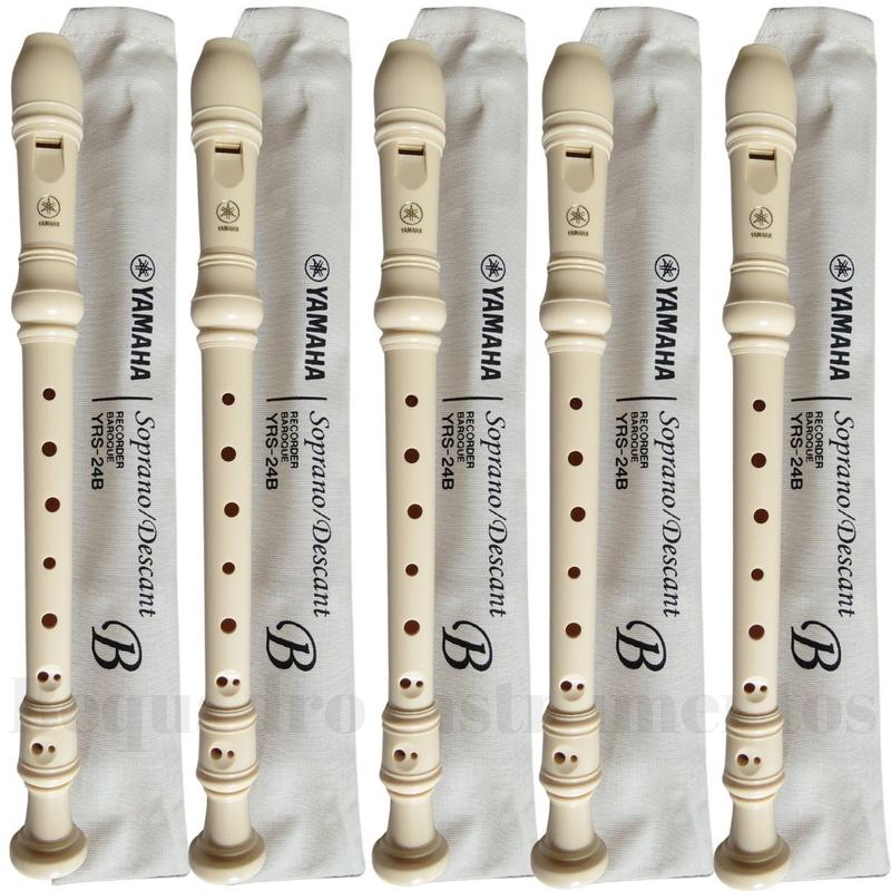 Kit 5 Flautas Doce Soprano Yamaha YRS 24B - Instrumentos de Sopro ...