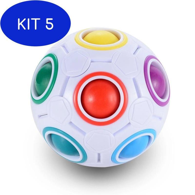 Kit 5 Football Fidget Cube Cubo Mágico Bola Quebra Cabeça Nº 24 - Smart ...