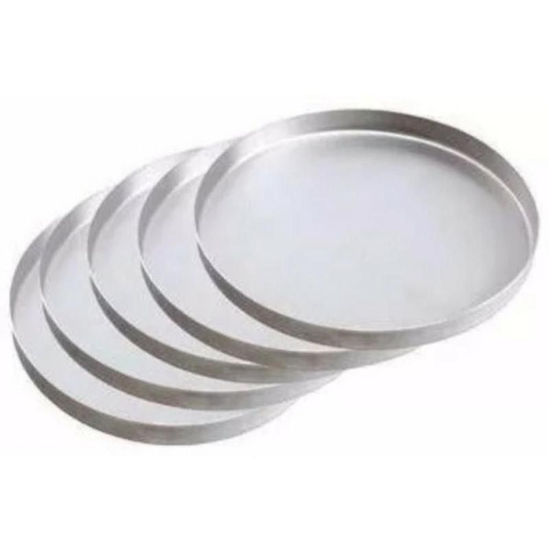 Kit 5 Formas De Pizza 35 Cm Com Borda Reforçada - Maralar - Formas e ...