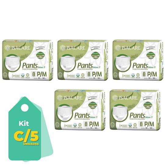 Kit 5 Fraldas Isacare Pants Intensa Adulto Tamanho P/M - (Cada Pacote ...
