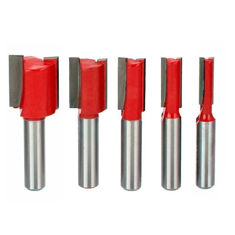 Kit 5 Fresas Retas 6 A 16Mm Haste 6Mm Corte Duplo Para Tupia - VAZ ...