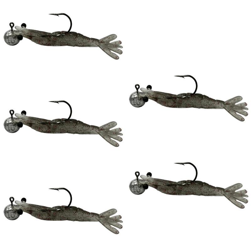 Kit 5 Isca Camarão Easy Cast 8,5cm C Jig Head 10gr Ferrinho - Isca ...