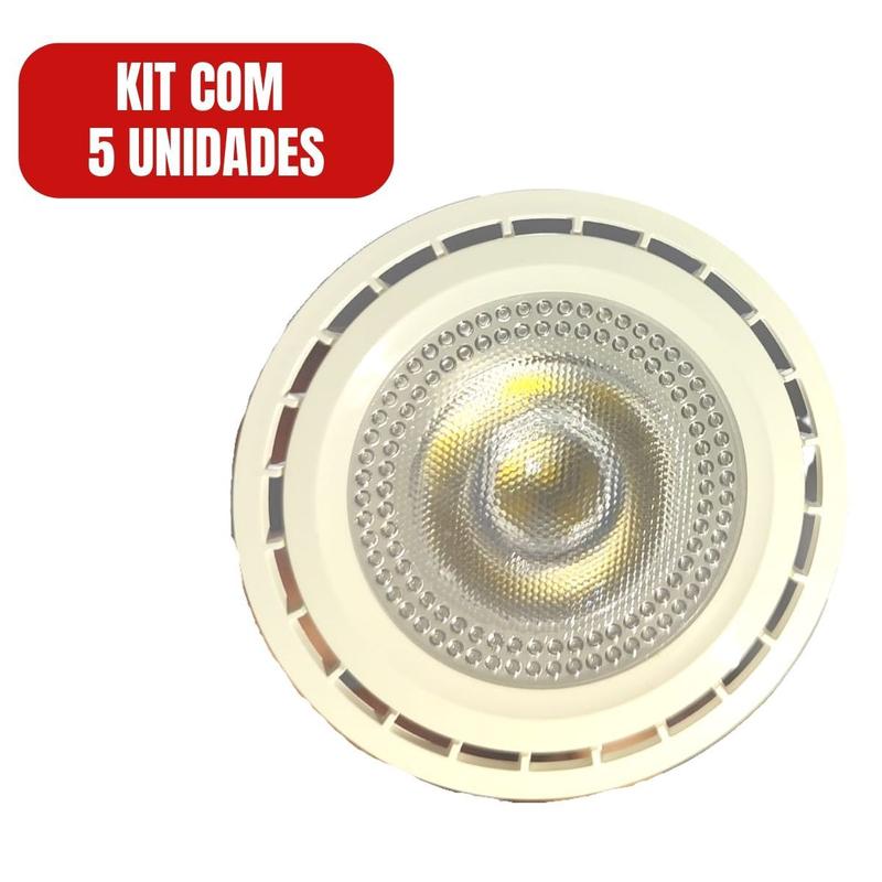 Kit 5 Lâmpadas Spot Led Ar111 Bivolt 12w Branco Frio 6500k - Lt Leds ...