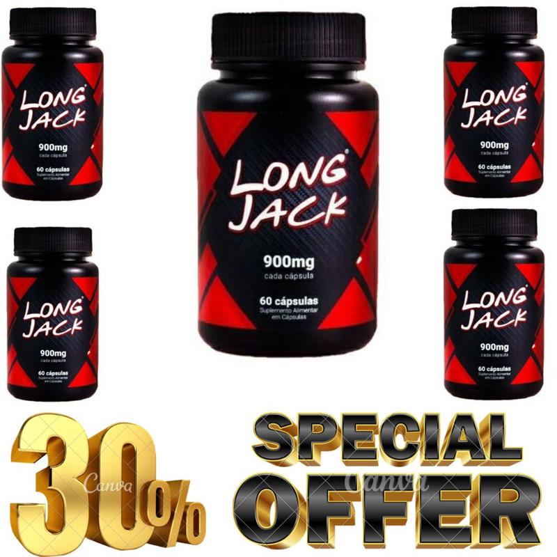 Kit 5 Long Jack Ultra 900mg 60 Caps Importado - Envio Imediato ...